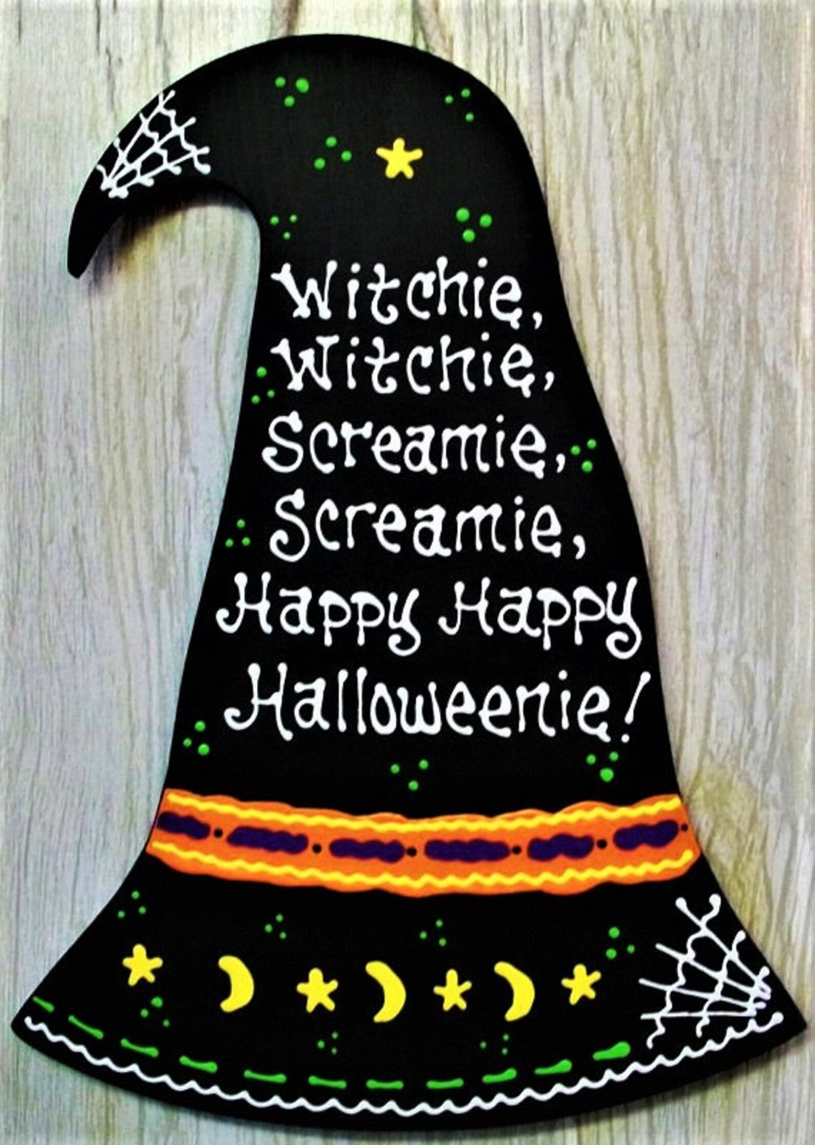 Adorable WITCH HAT Sign Halloween Holiday Fall Autumn Decor - Etsy