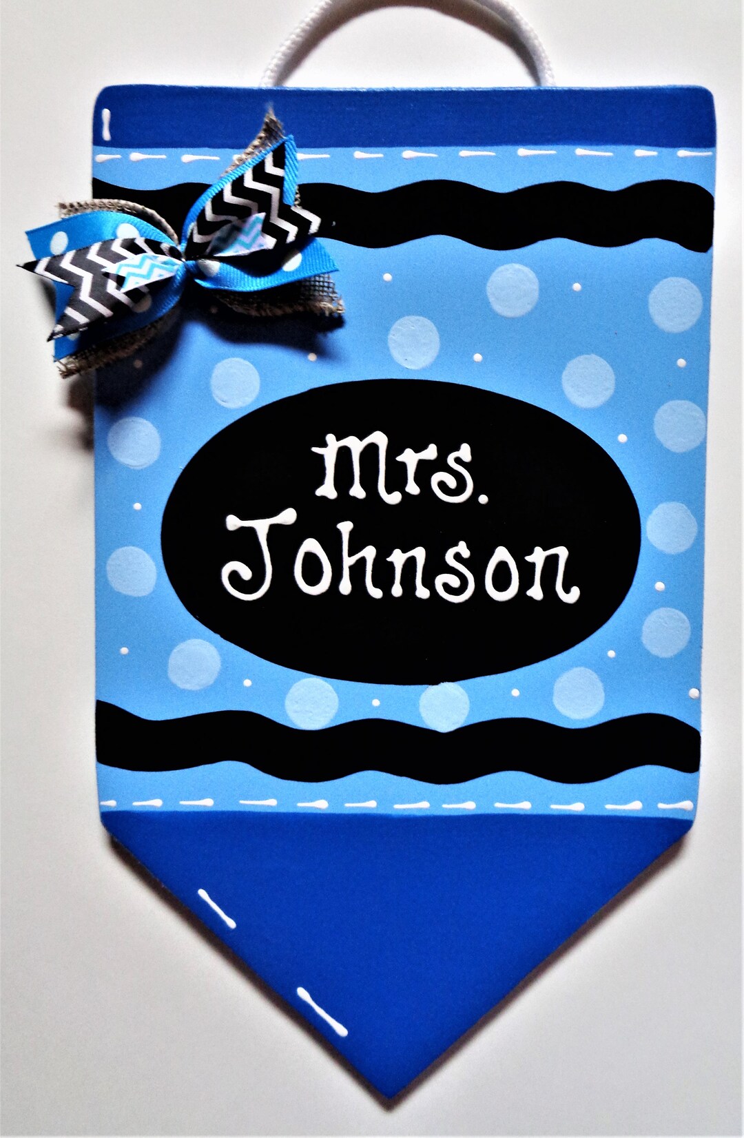 Personalized CRAYON Teacher SIGN Wall Art Door Plaque School Class ...