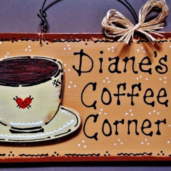 Wooden Coffee Corner Sign - Etsy