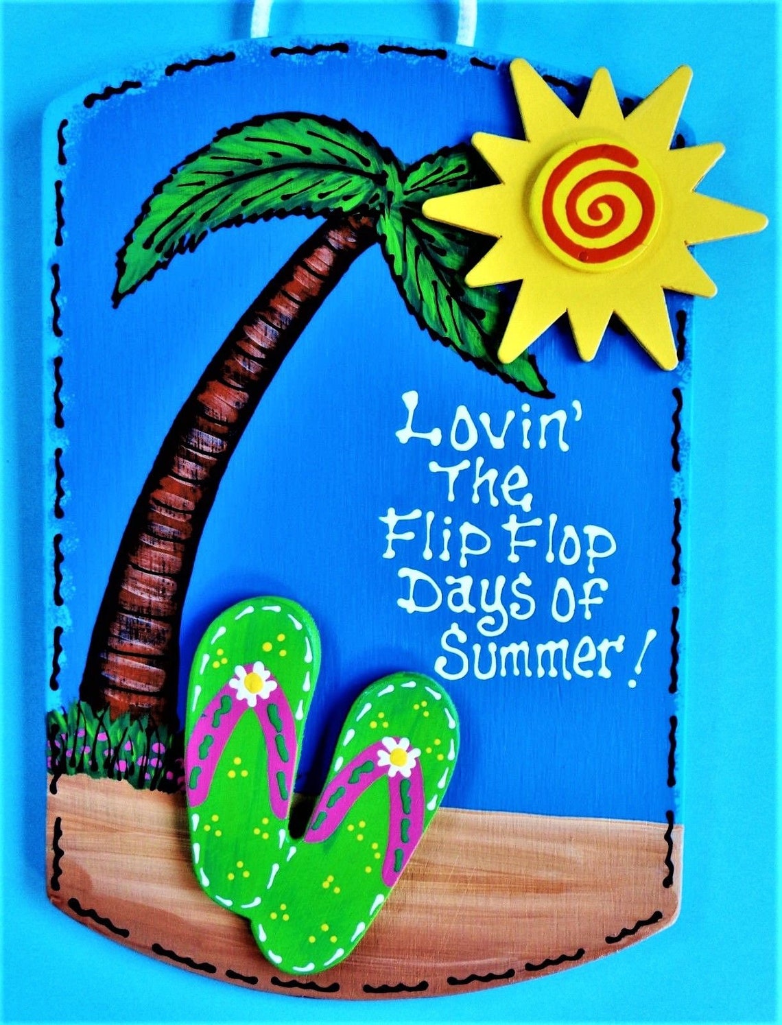 FLIP FLOPS Days of Summer SIGN Deck Pool Tropical Tiki Bar - Etsy