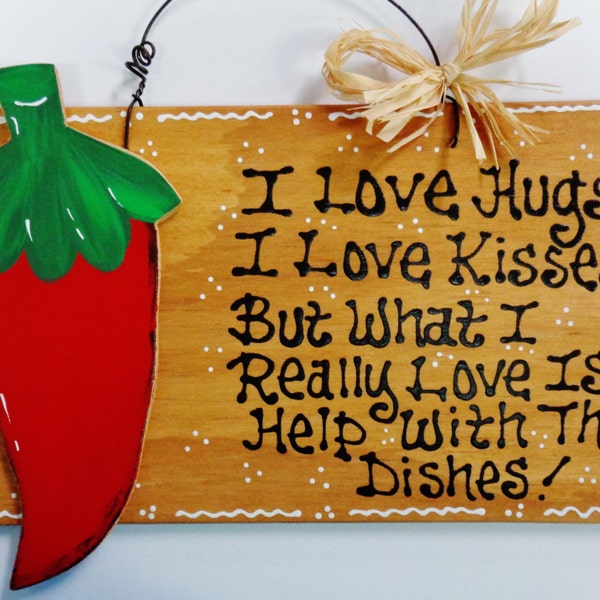 Red Kitchen Sign - Etsy