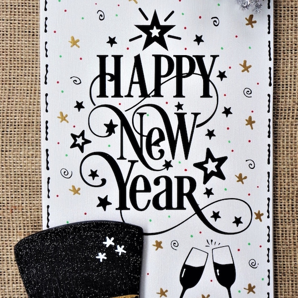 Happy New Year Signs - Etsy