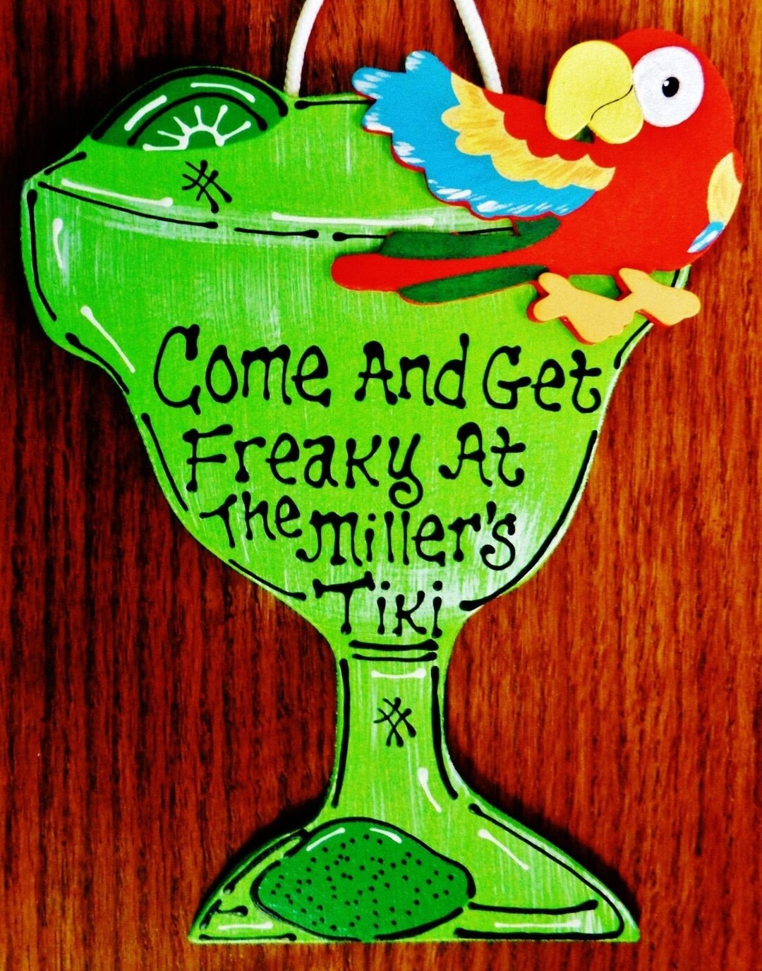 Margarita Personalized COME & GET FREAKY Name Sign Tiki Bar - Etsy