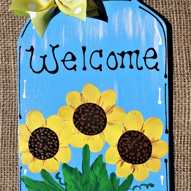 Sunflower Porch Sign - Etsy