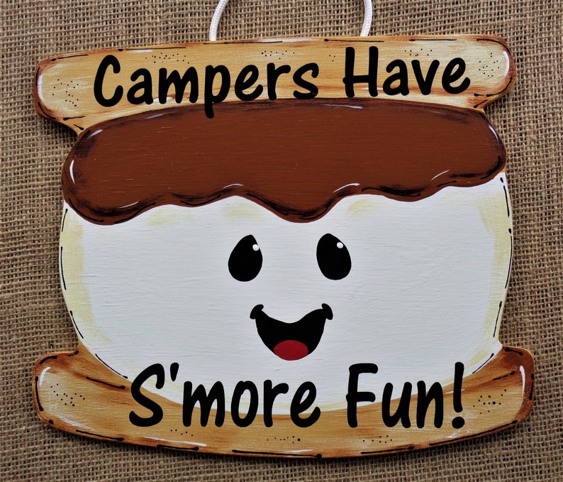Smore Sign CAMPERS Have SMORE FUN Camp Camping Cabin Wood | Etsy