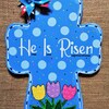 Glittered HELLO SPRING RABBIT Bunny Door Sign Wall Art Hanger Easter ...