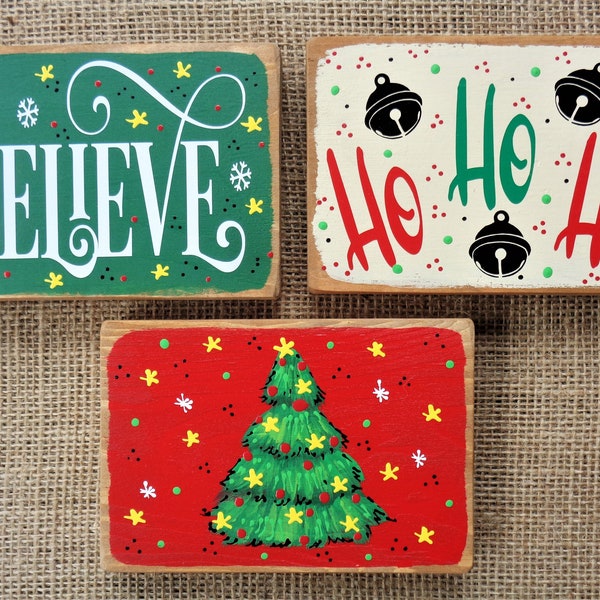Mini Christmas Signs - Etsy