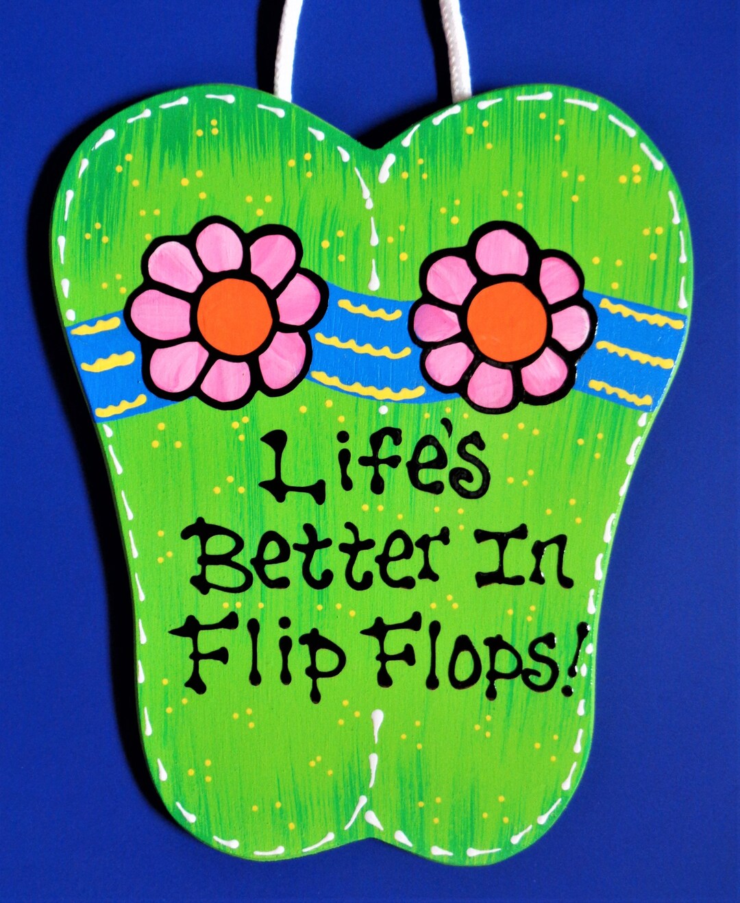 Life's Better in FLIP FLOPS Sign Tropical Tiki Bar Pool Hot Tub Beach ...