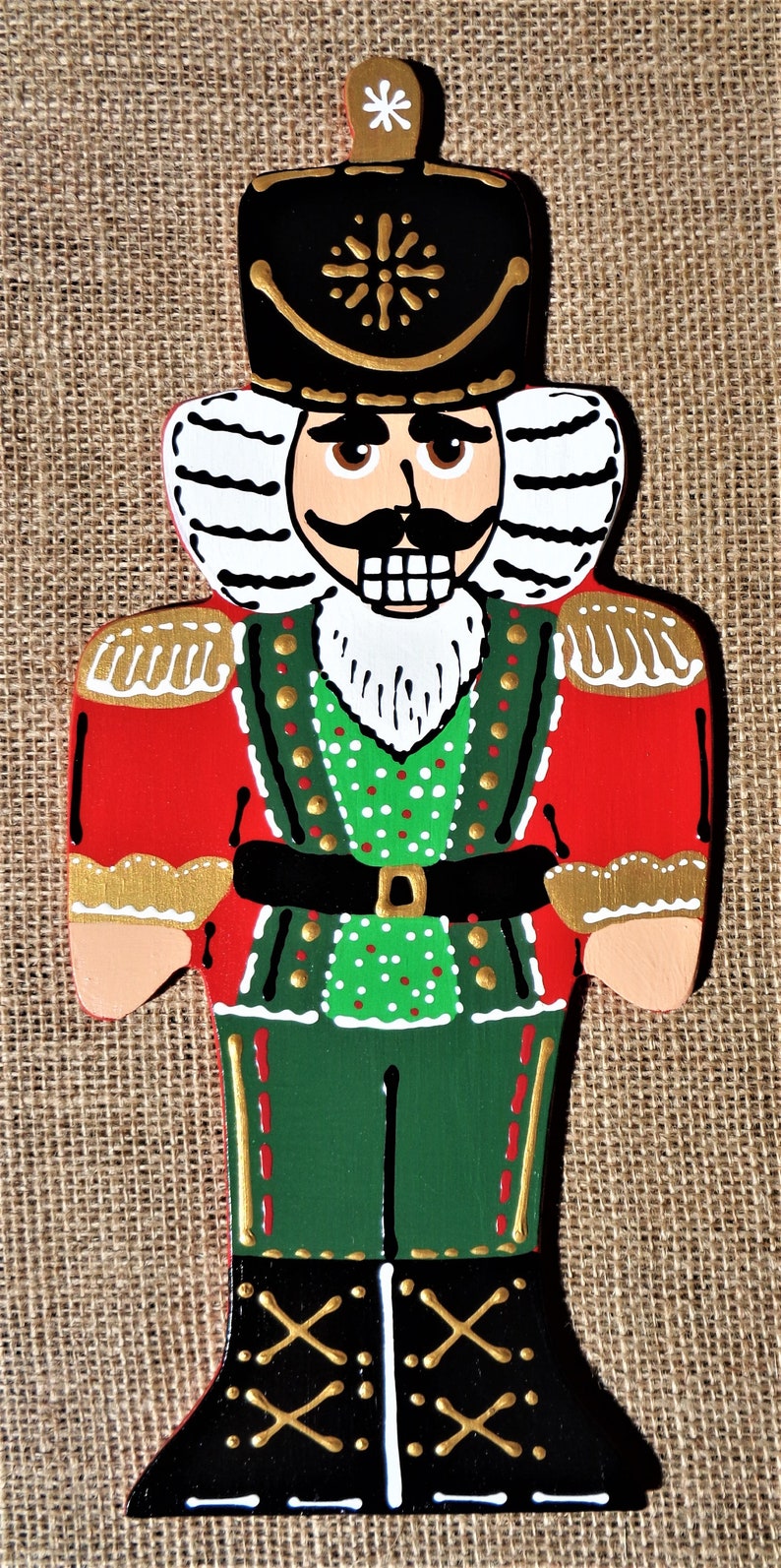 NUTCRACKER SIGN Christmas Wall Art Door Hanging Hanger Plaque Wood ...