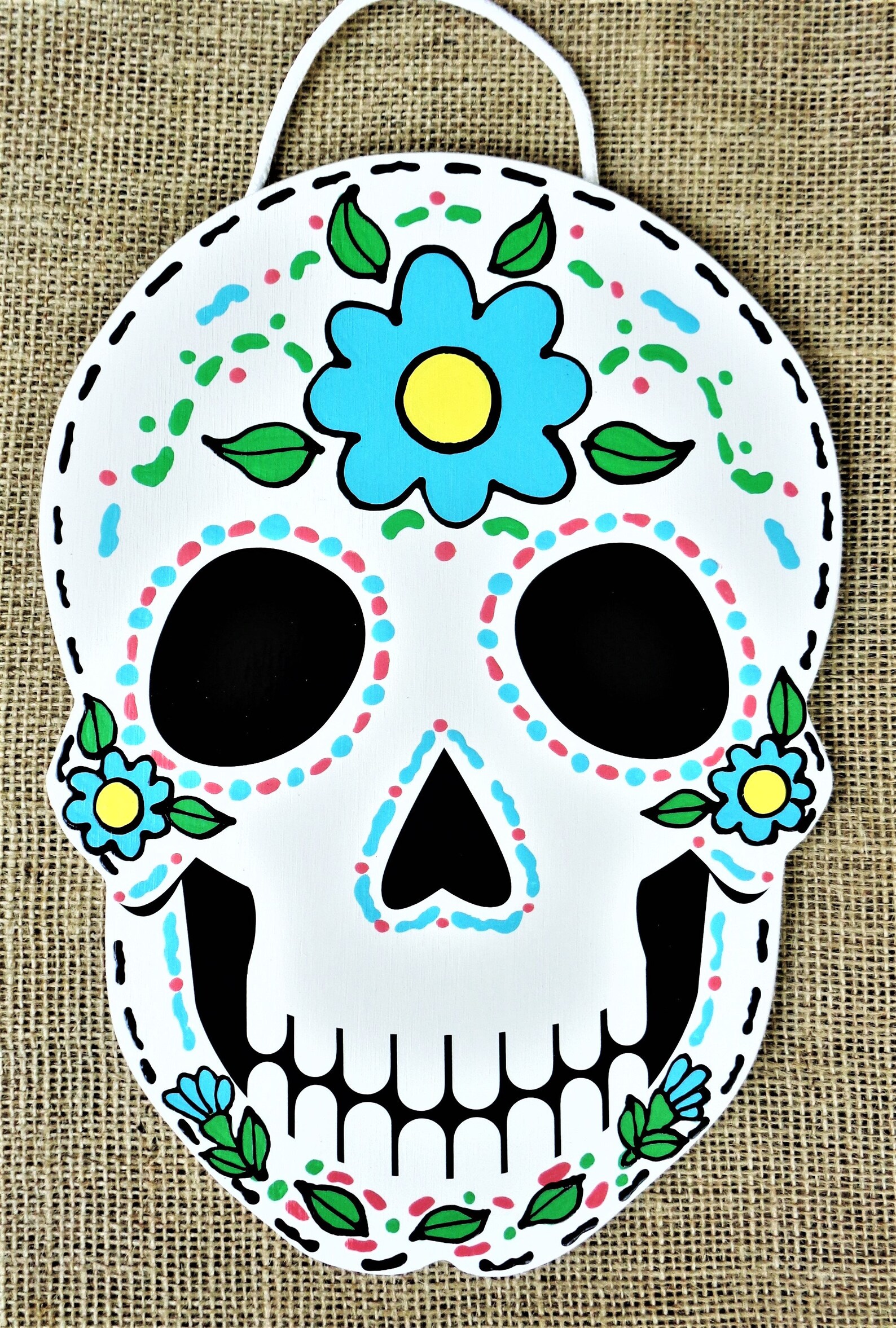 SUGAR SKULL Dia De Los Muertos Day of the Dead SIGN Wall Door | Etsy