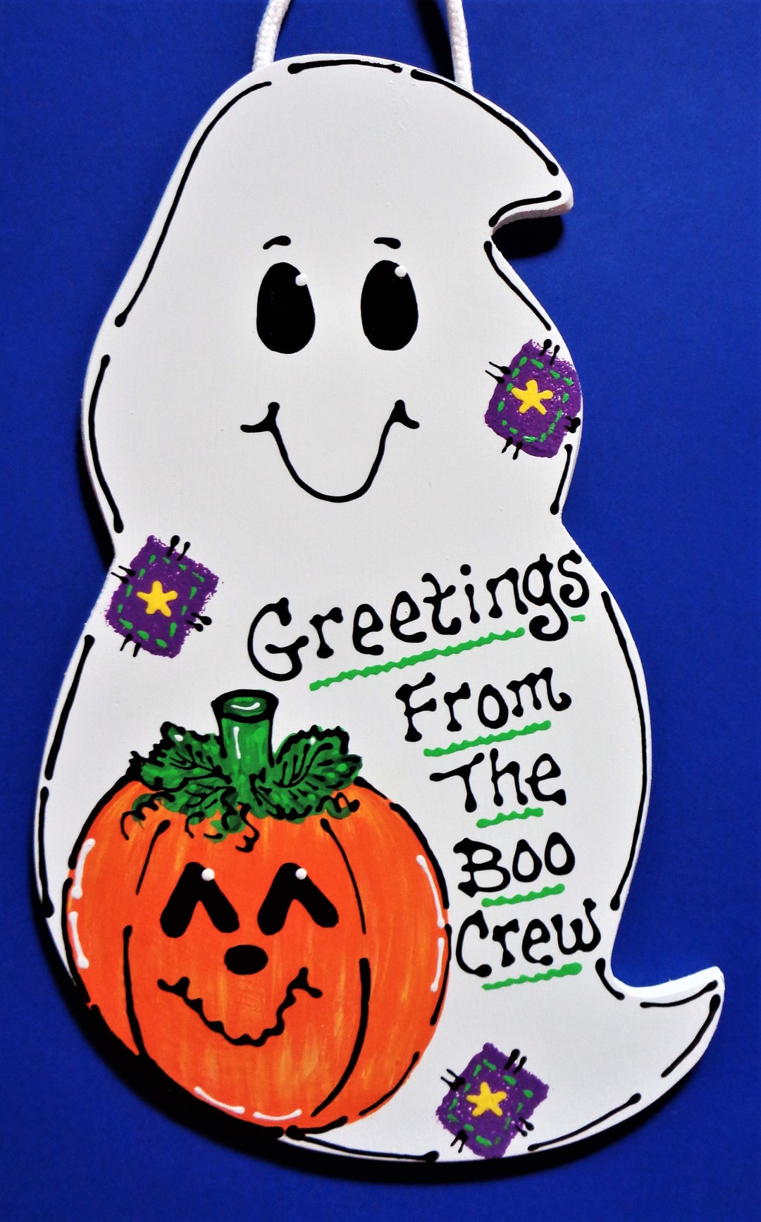 Greetings From THE BOO CREW Halloween Holiday Fall Autumn Decor Plaque ...