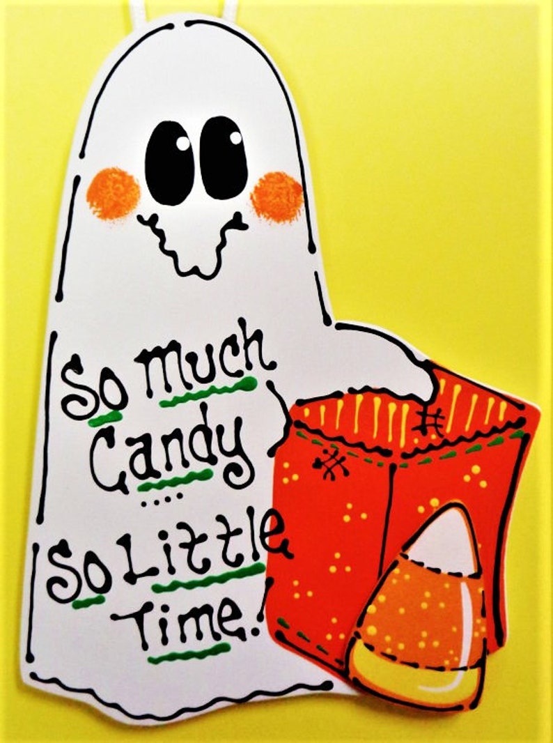 HALLOWEEN GHOST so Much Candy so Little Time Holiday Fall - Etsy