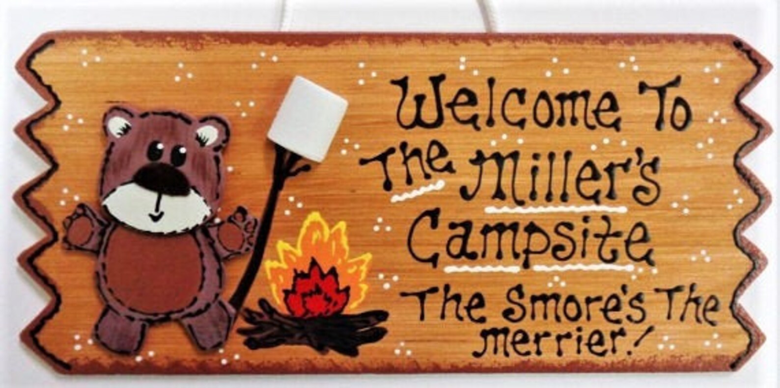 BEAR CUB CAMPSITE Sign Personalized Name Camp Camping Plaque the Smore ...