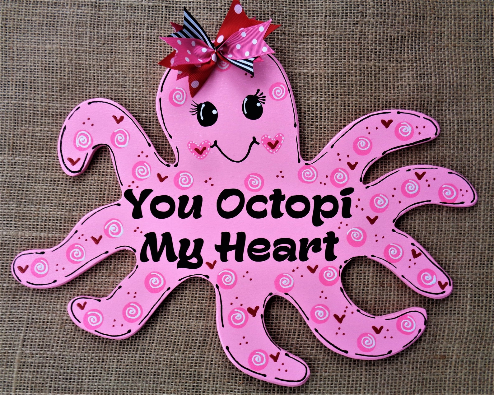 You Octopi My Heart VALENTINE'S DAY OCTOPUS Sign Wall Door - Etsy