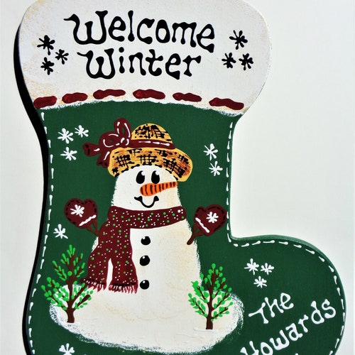 GINGERBREAD Personalized Name SIGN Christmas Winter Holiday - Etsy