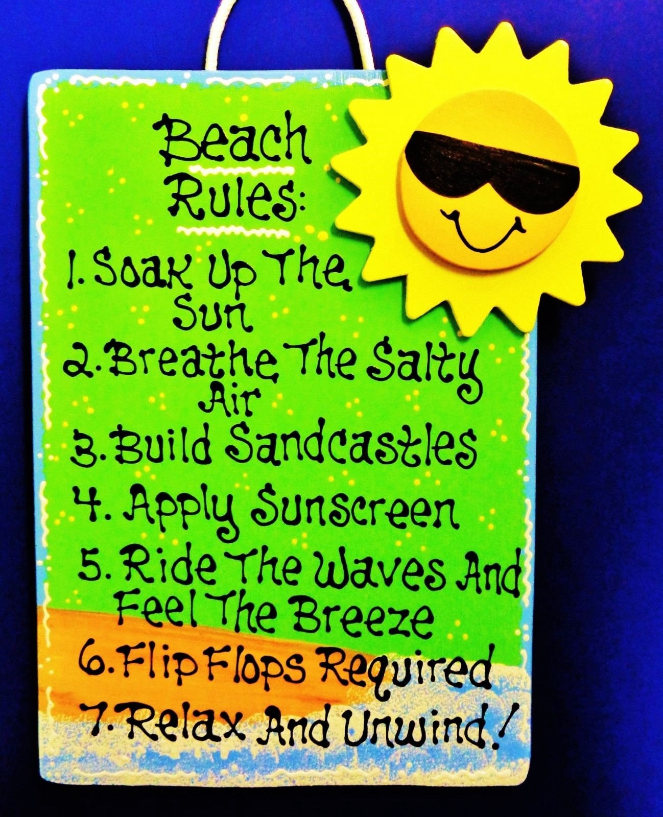 BEACH RULES SIGN Tiki Bar Pool Deck Patio Beach Seashore Sun | Etsy