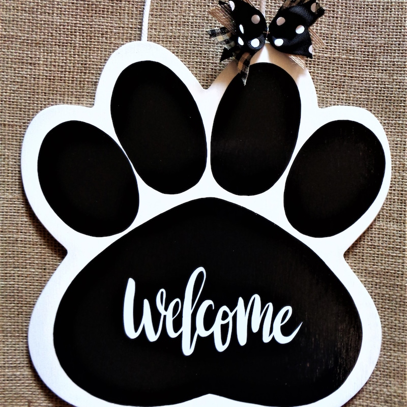 Paw Welcome Svg - Etsy