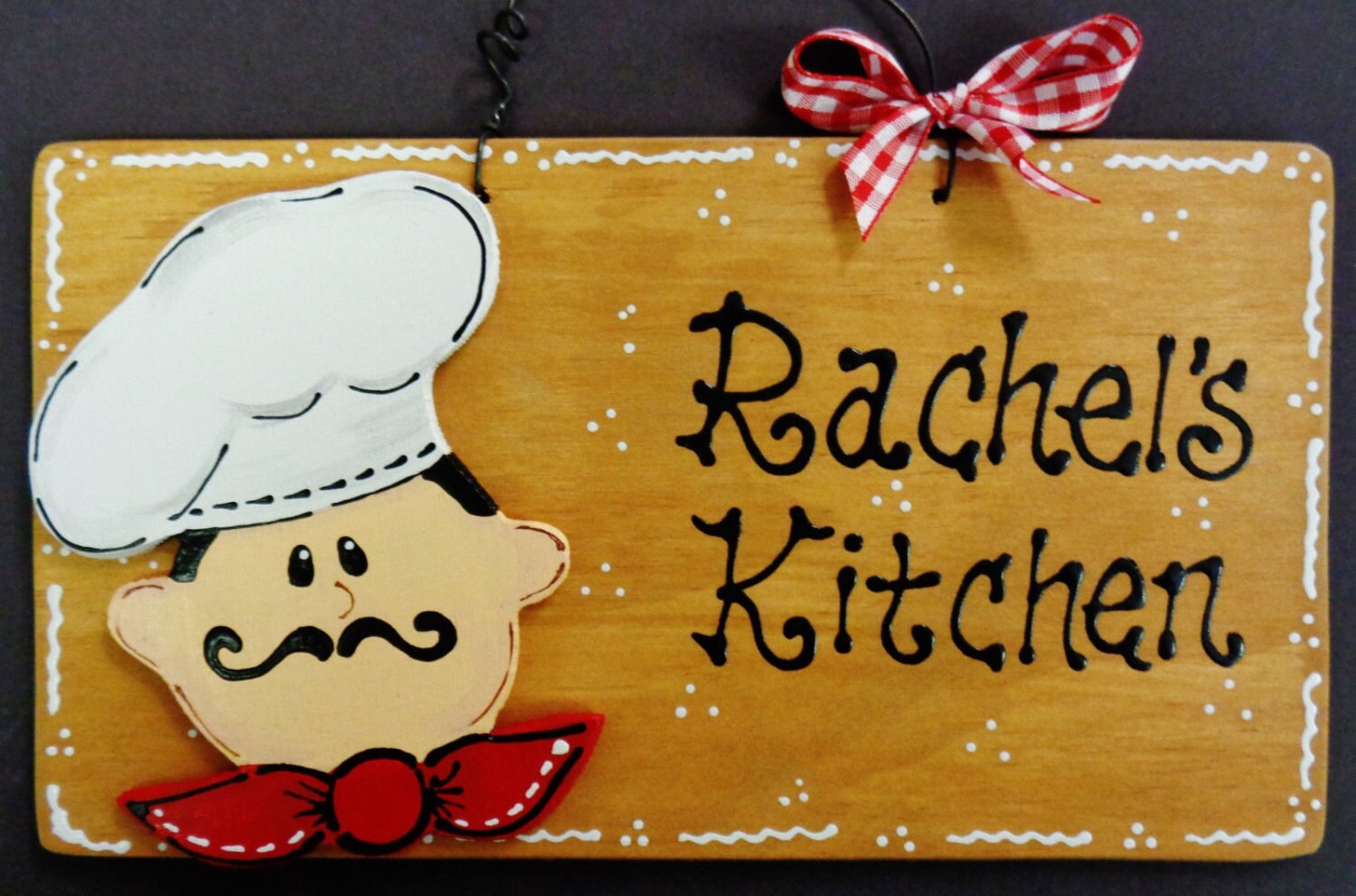 FAT CHEF OVERLAY Personalized Name Kitchen Sign Decor Bistro | Etsy