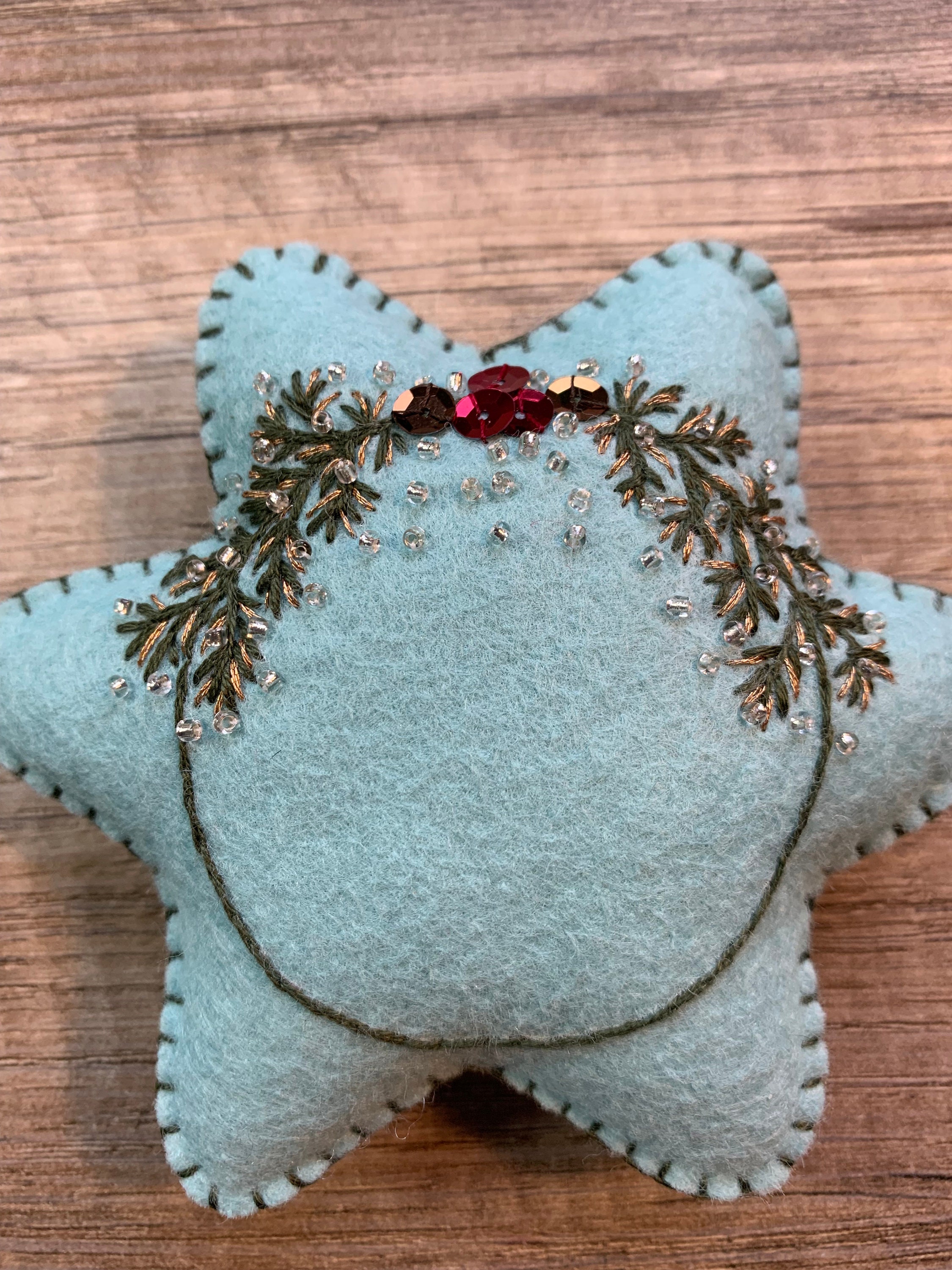 Blue Felt Christmas Tree Topper - Etsy