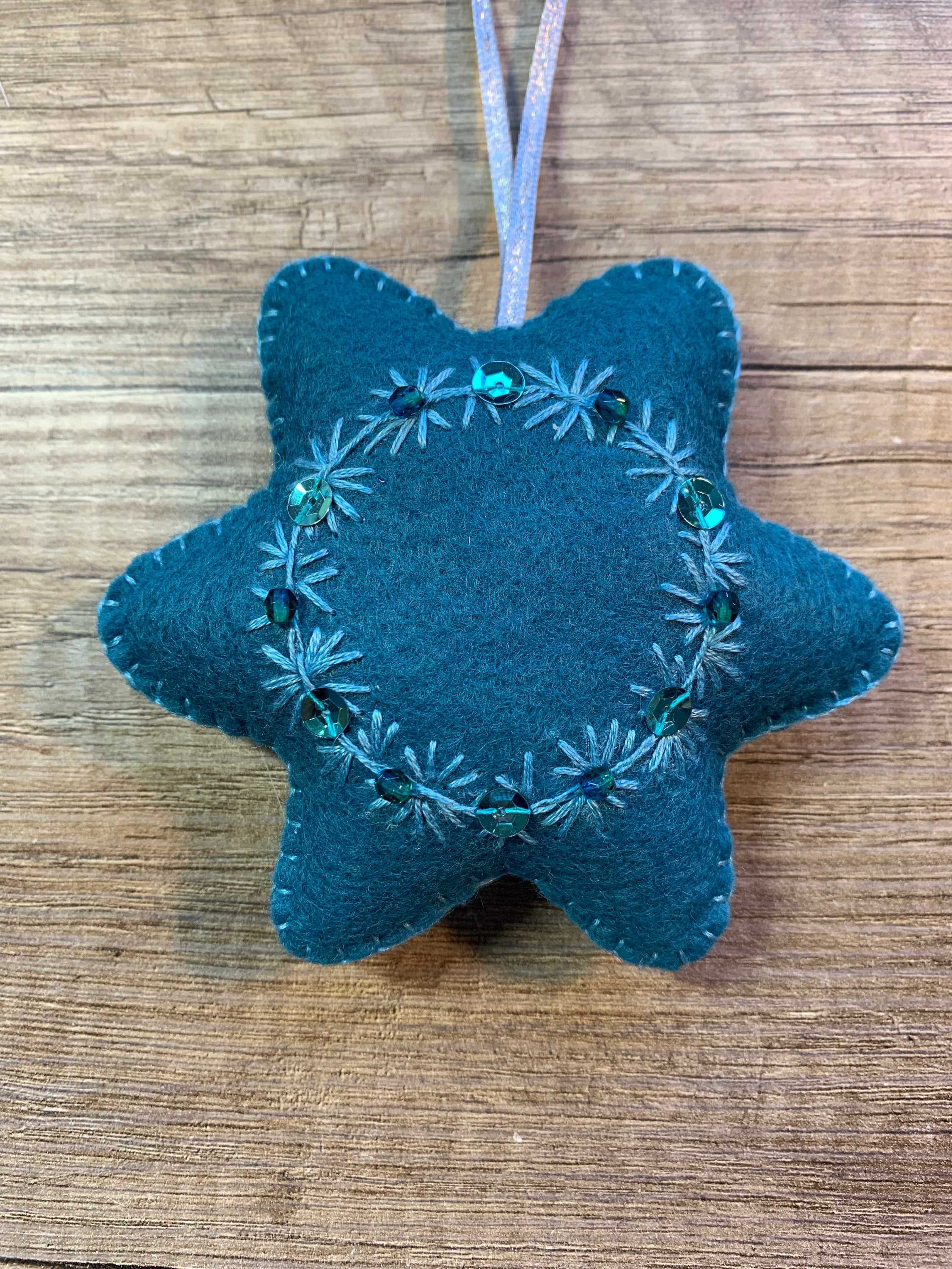 Felt Christmas Star Decoration - Etsy