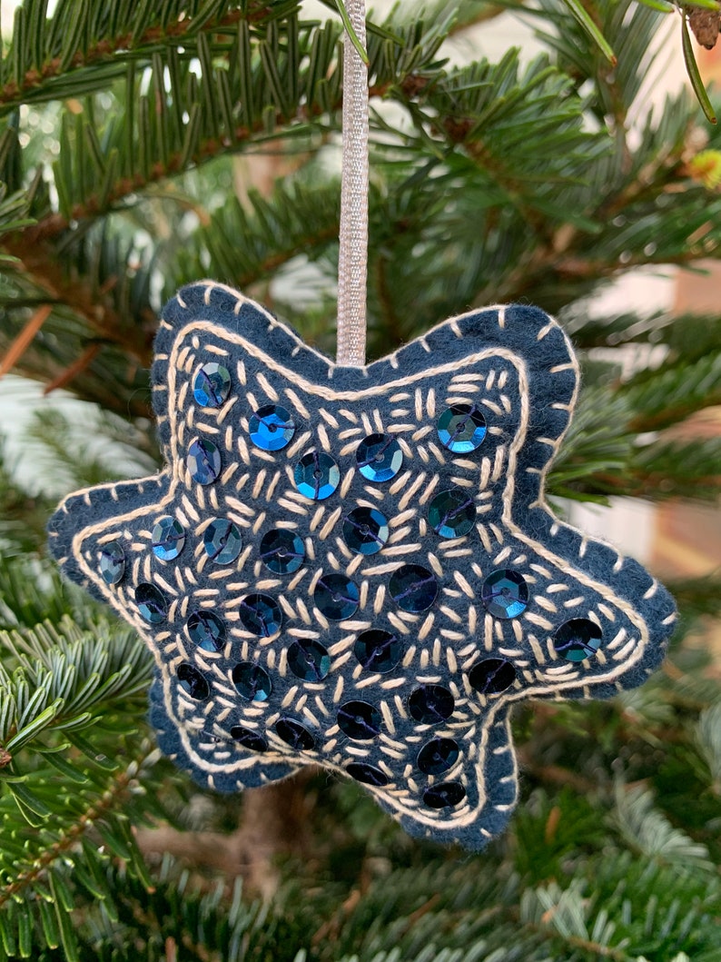 A Handmade Felt Star Hanging Ornament - Etsy