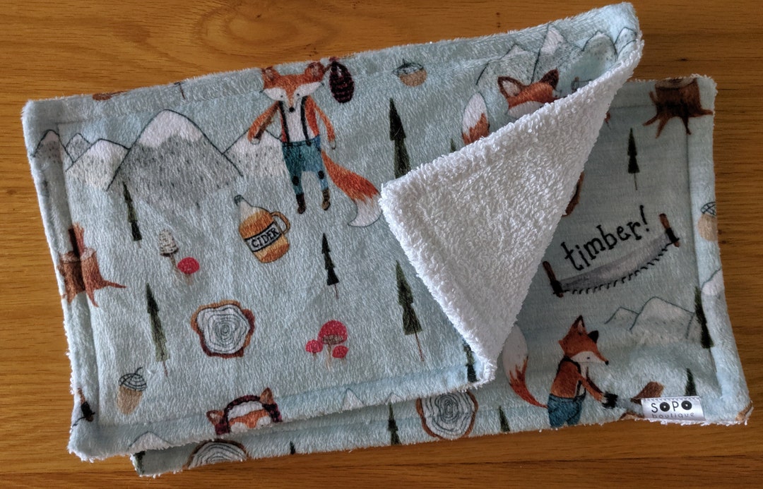 Lumberjack Fox Burp Cloths 2 Pack - Etsy