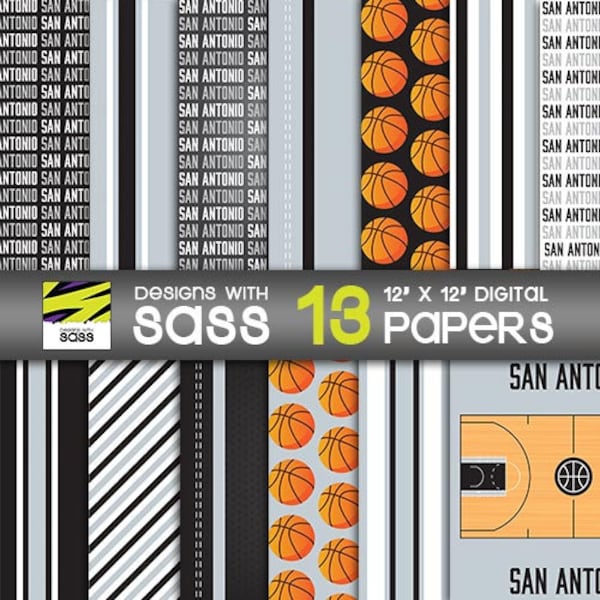 Spurs Basketball - Etsy