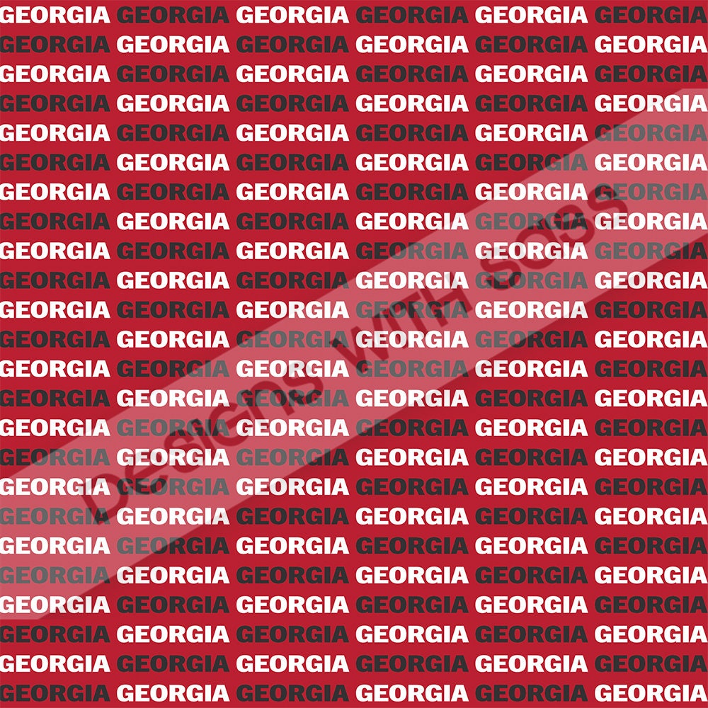 Digital Paper, Georgia College Football Pattern, Georgia College ...