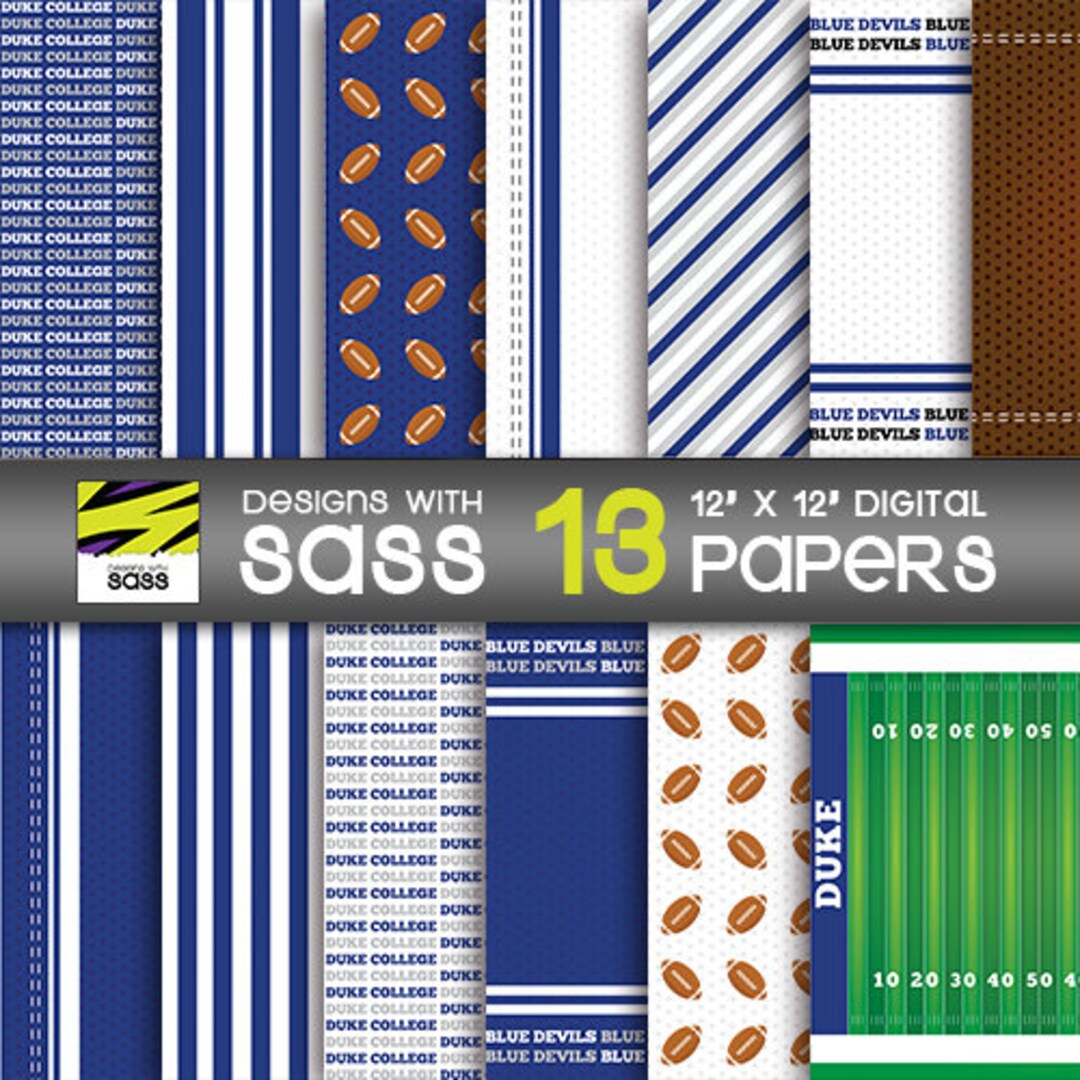 Digital Paper, North Carolina College Football Pattern, North Carolina ...