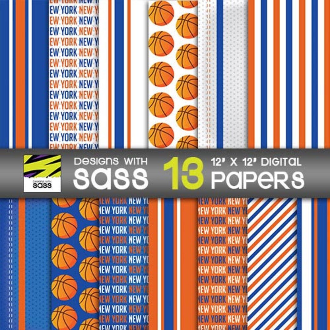 Digital Paper, New York Basketball Paper, New York Basketball ...