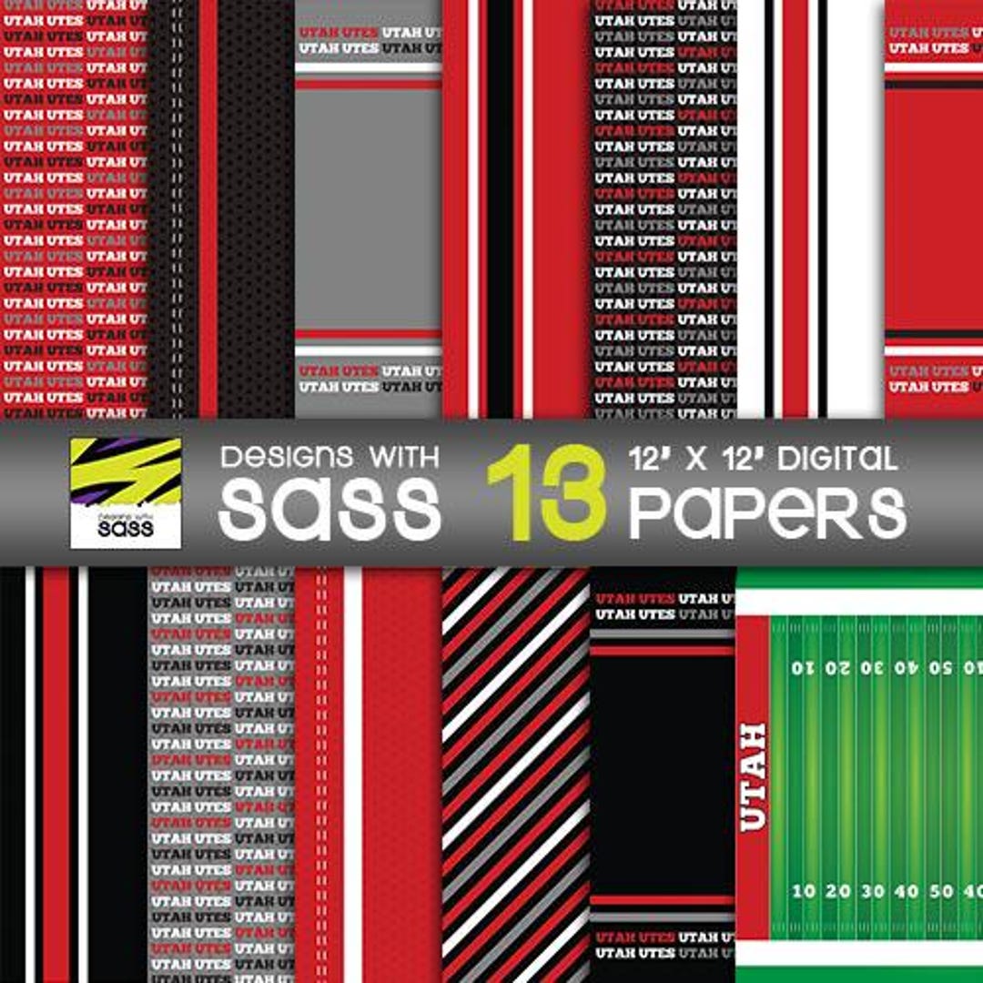 Digital Paper, Utah College Football Paper, Utah College Football ...