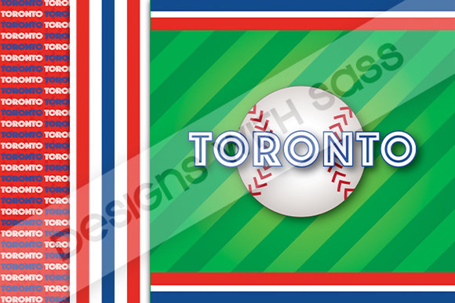 Digital Paper, Toronto Baseball Paper, Toronto Baseball Pattern ...