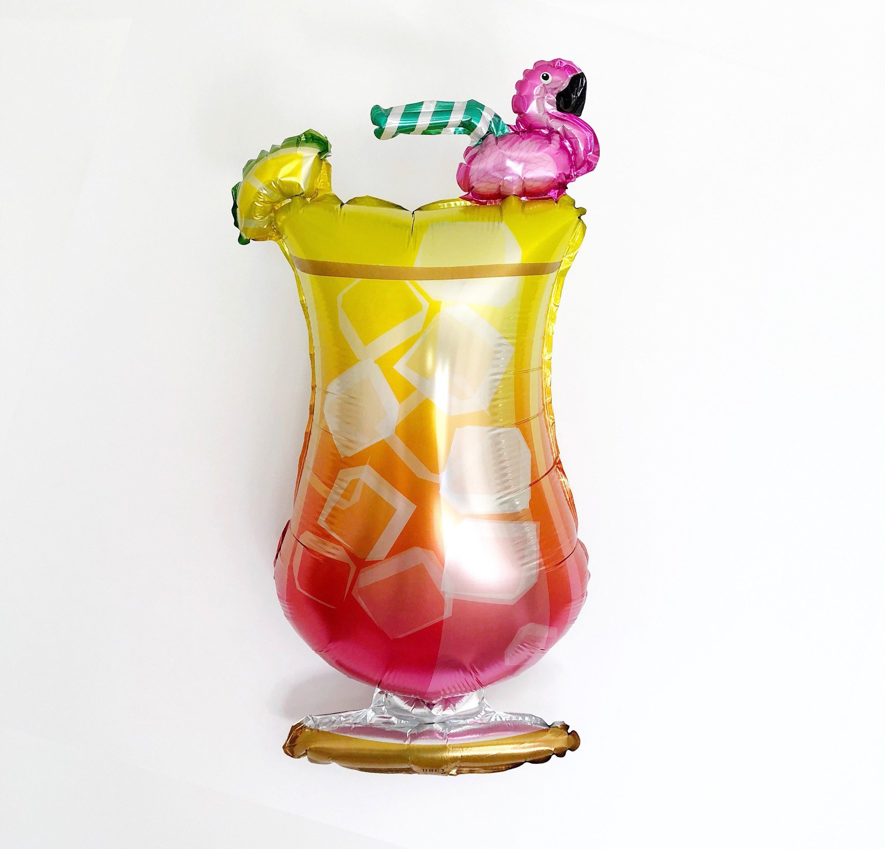 Jumbo Tropical Drink Balloon 37 Flamingo Foil - Etsy