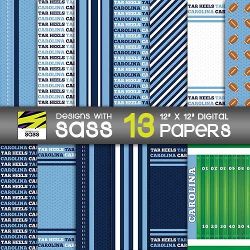 Digital Paper, North Carolina College Football Pattern, North Carolina ...