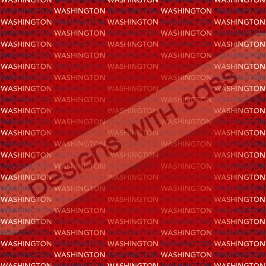 Digital Paper, Washington Baseball Pattern, Washington Baseball Paper ...