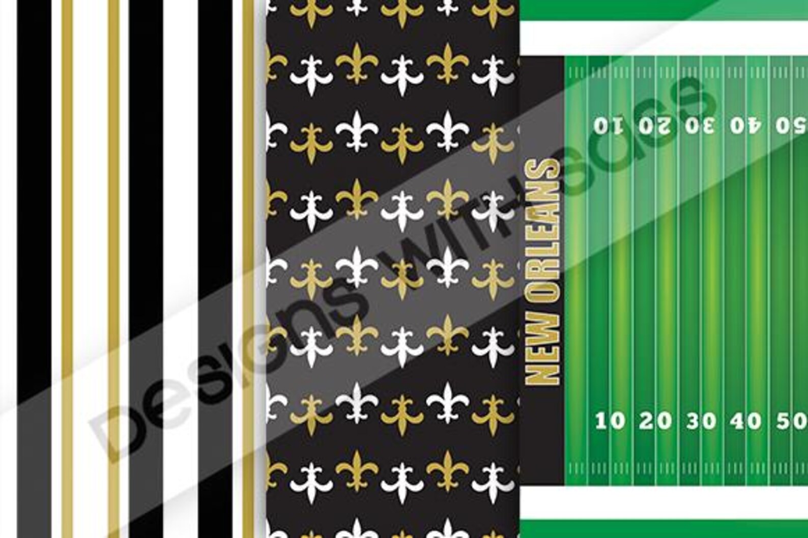 Digital Paper, New Orleans Football Paper, New Orleans Football Pattern ...