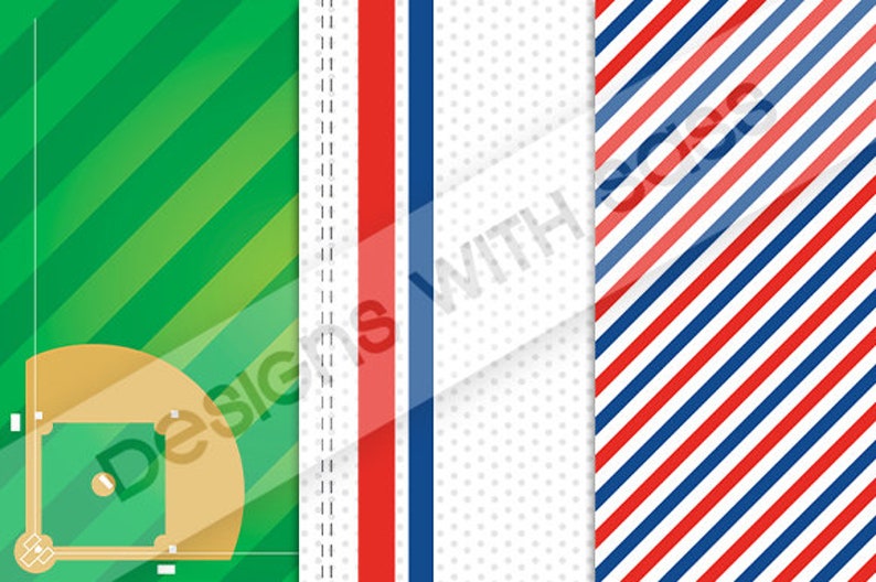 Digital Paper, Toronto Baseball Paper, Toronto Baseball Pattern ...