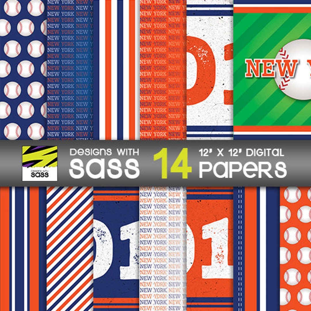 Digital Paper New York Baseball Paper New York Baseball - Etsy