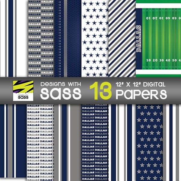 Dallas Cowboys Digital Paper Png - Etsy