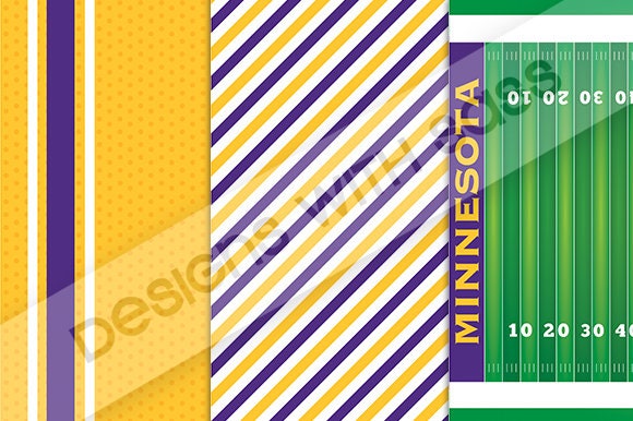 Digital Paper, Minnesota Football, Football Scrapbook Paper, Minnesota ...