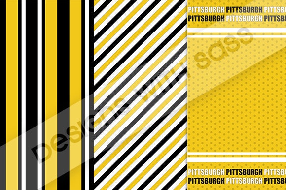 Digital Paper, Pittsburgh, Football, Sports, Black, Yellow, Digital ...