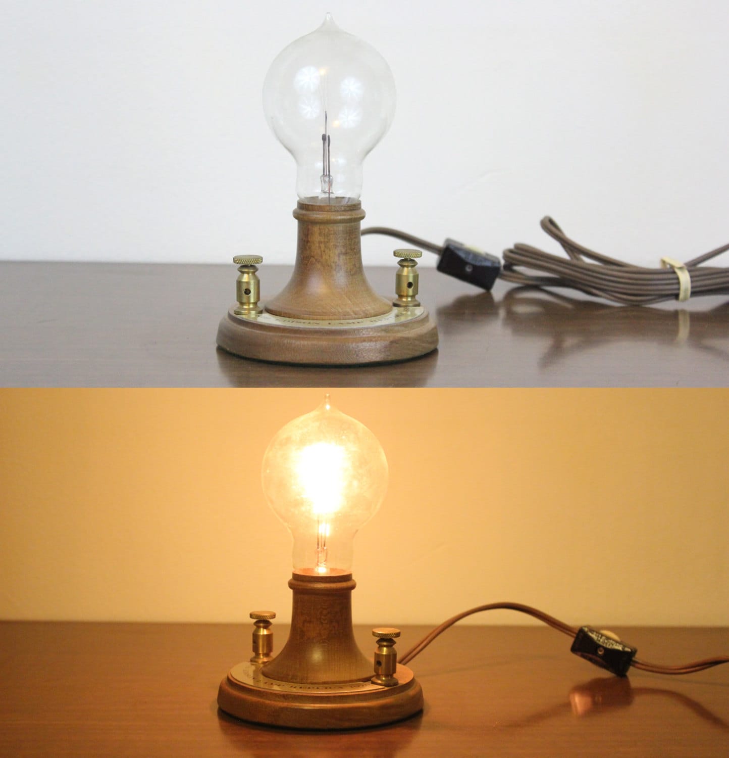 Vintage Edison Lamp Light Bulb Replica 1979 100 Year Etsy