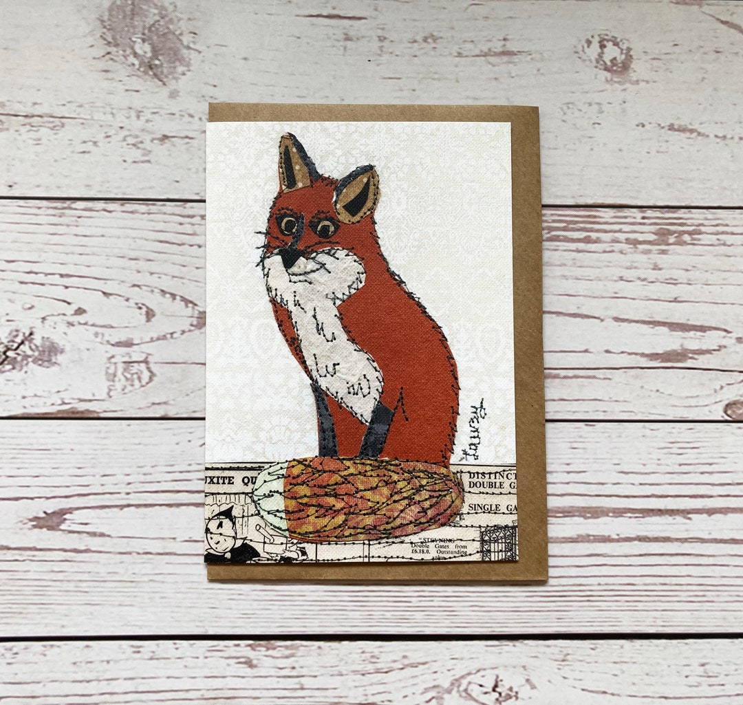 Fox Greeting Card, Print of Original,illustrated Fox Card, Any Occasion ...