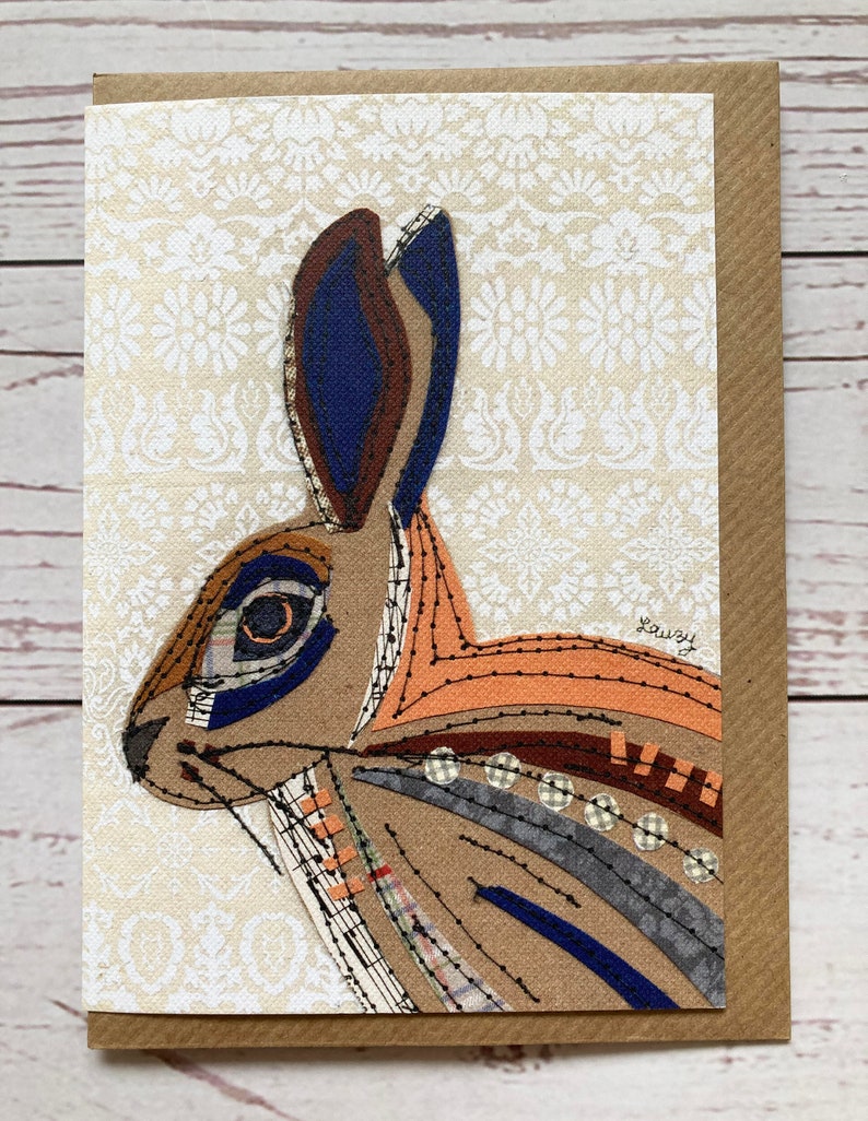 Hare 2 Greeting Card, Printed Image of the Original, Illustrated Hare ...