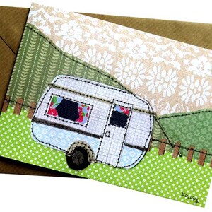 Vintage Caravan Greeting Card, Print of Original, Illustrated Caravan ...