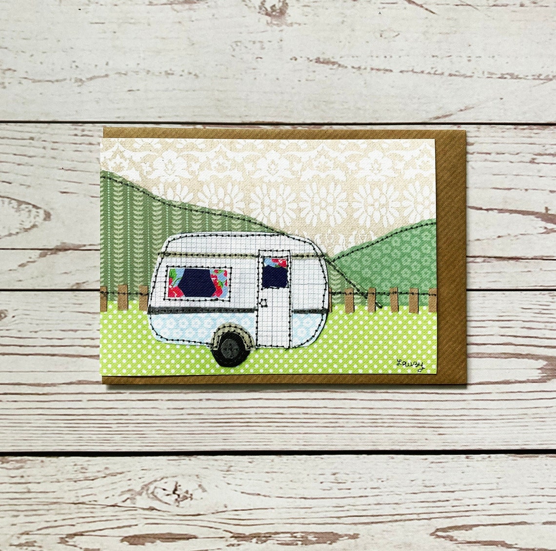 Vintage Caravan Greeting Card, Print of Original, Illustrated Caravan ...