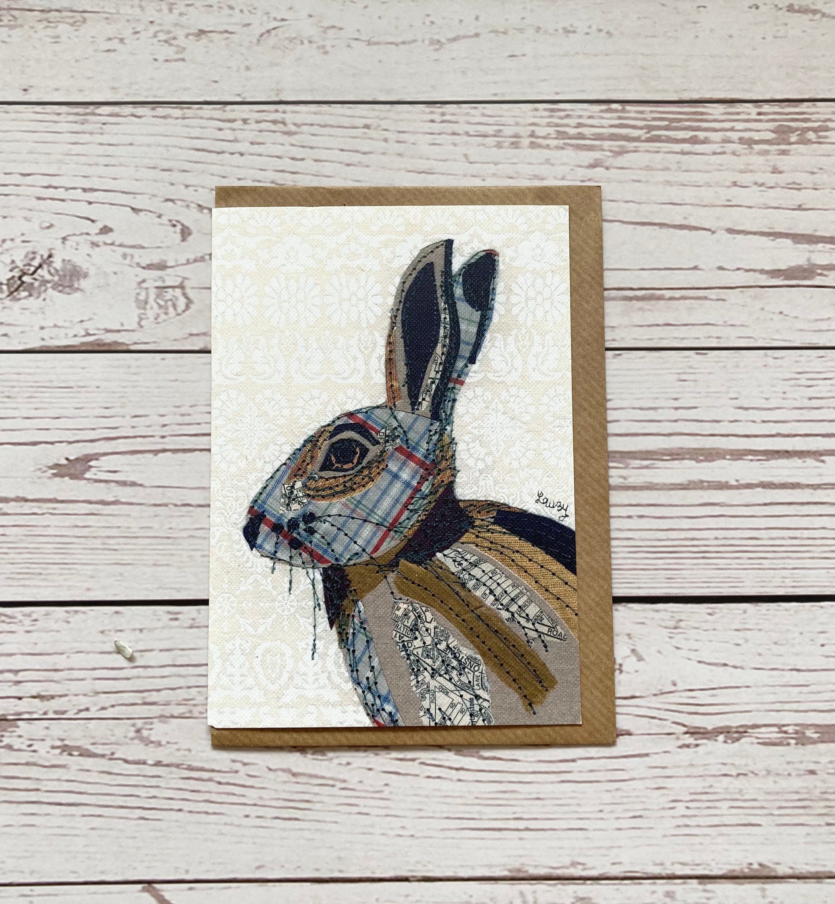 Hare Greeting Card, Printed Image of the Original, Illustrated Hare ...