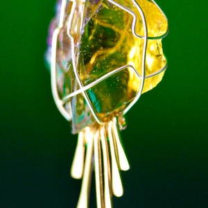 Super Rare Large Gold Andara Crystal Pendant 17,92 Grams 14 Cts.gold ...