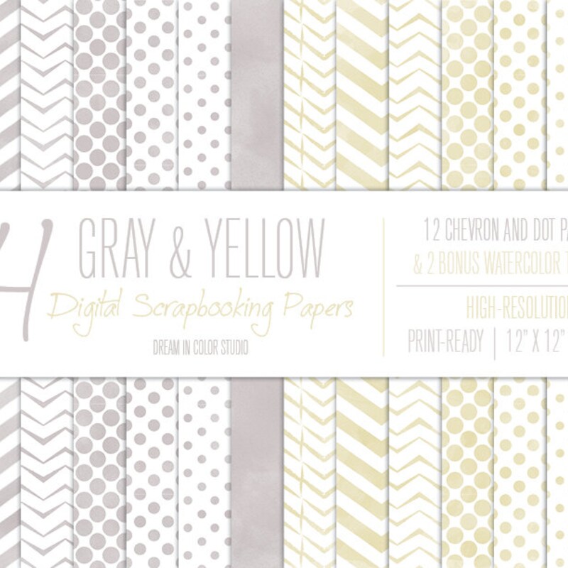 Watercolor Chevron - Etsy