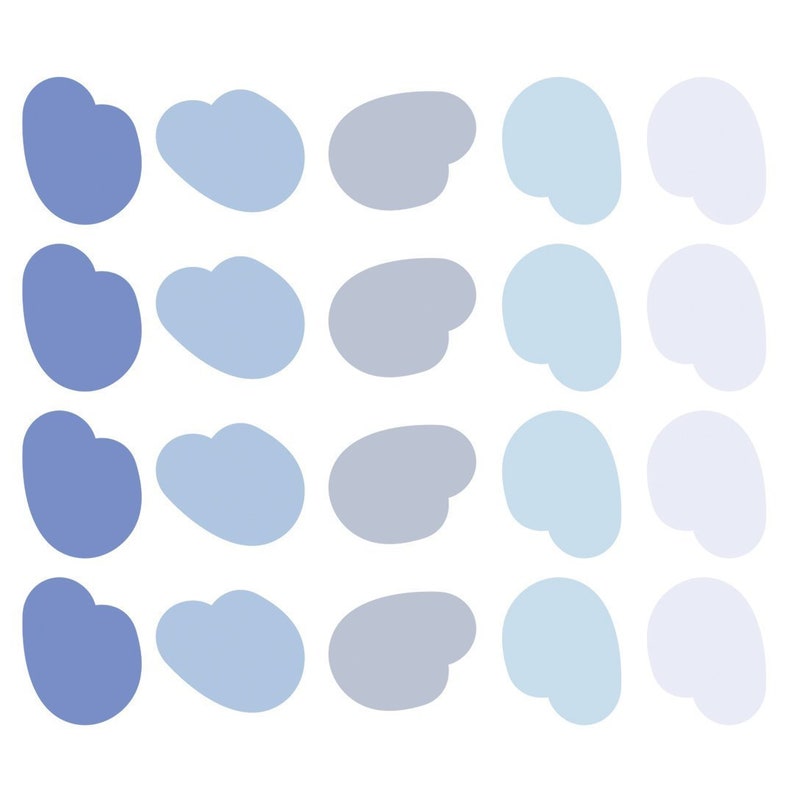 Baby Blue Dots Wall Decal Set - Etsy